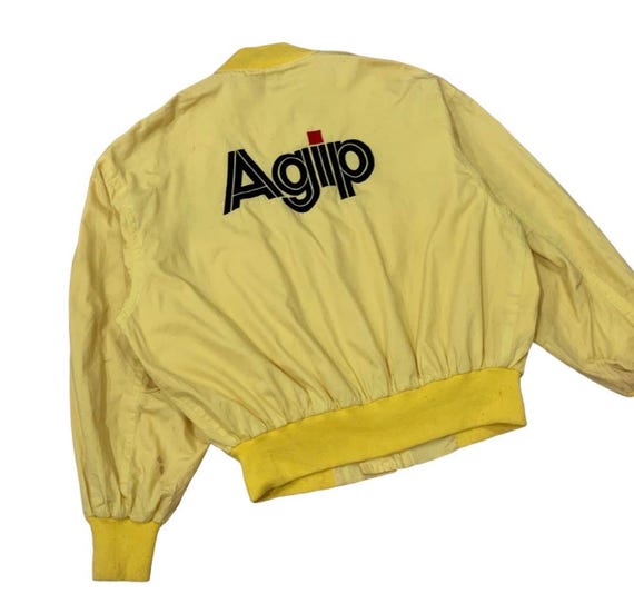 Vintage 90s Ferrari AGIP Formula 1 Racing Team Bomber… - Gem