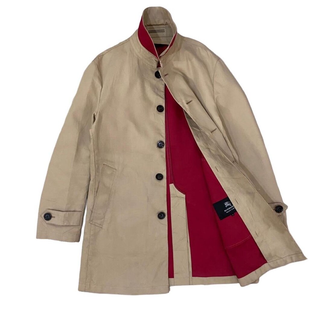 Vintage Burberry Black Label Button Coat Jacket Beige Colour Size ...