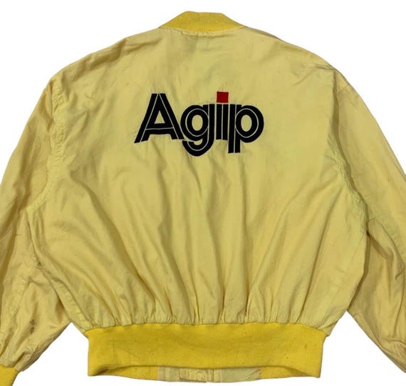Vintage 90s Ferrari AGIP Formula 1 Racing Team Bomber… - Gem