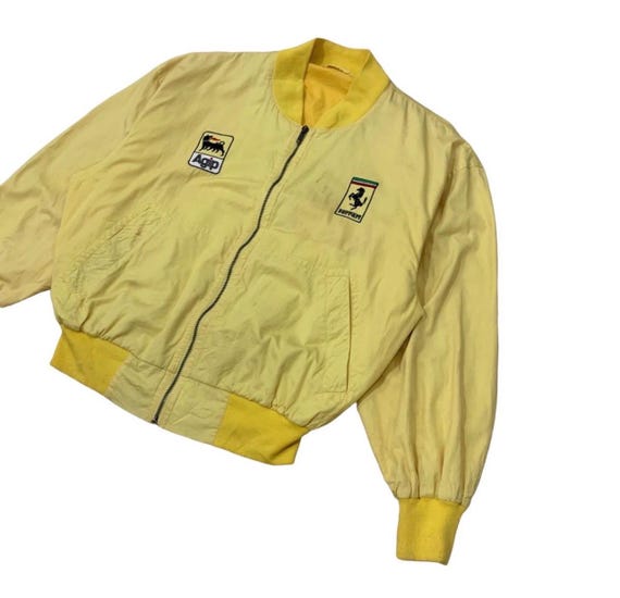 Vintage 90s Ferrari AGIP Formula 1 Racing Team Bomber… - Gem