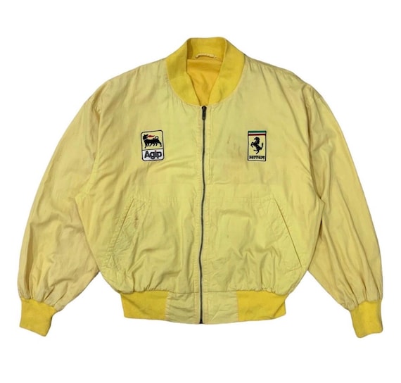 Vintage 90s Ferrari AGIP Formula 1 Racing Team Bomber… - Gem