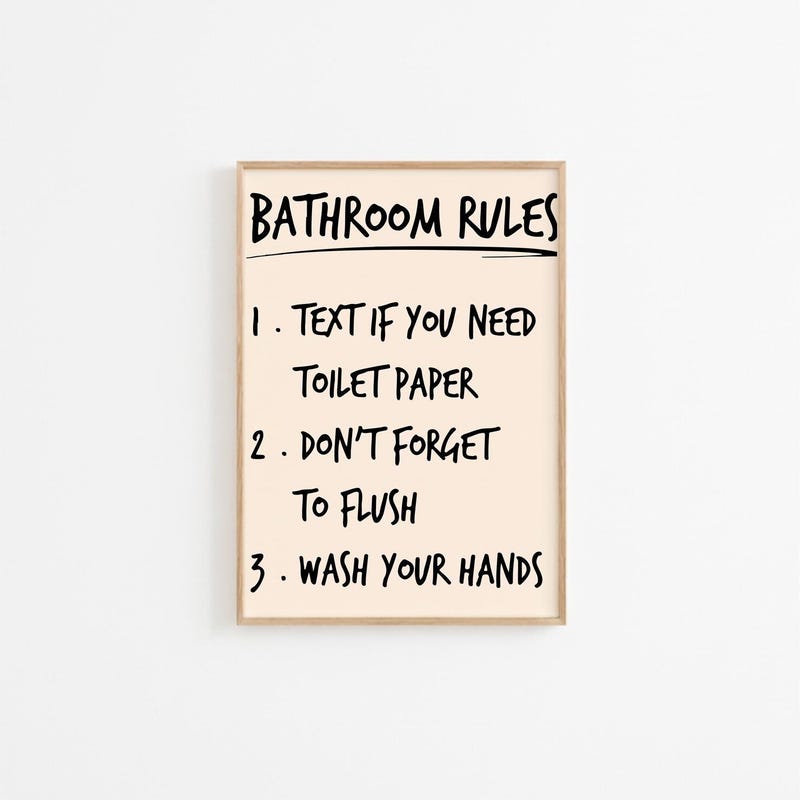 Bathroom Etiquette Poster - Etsy