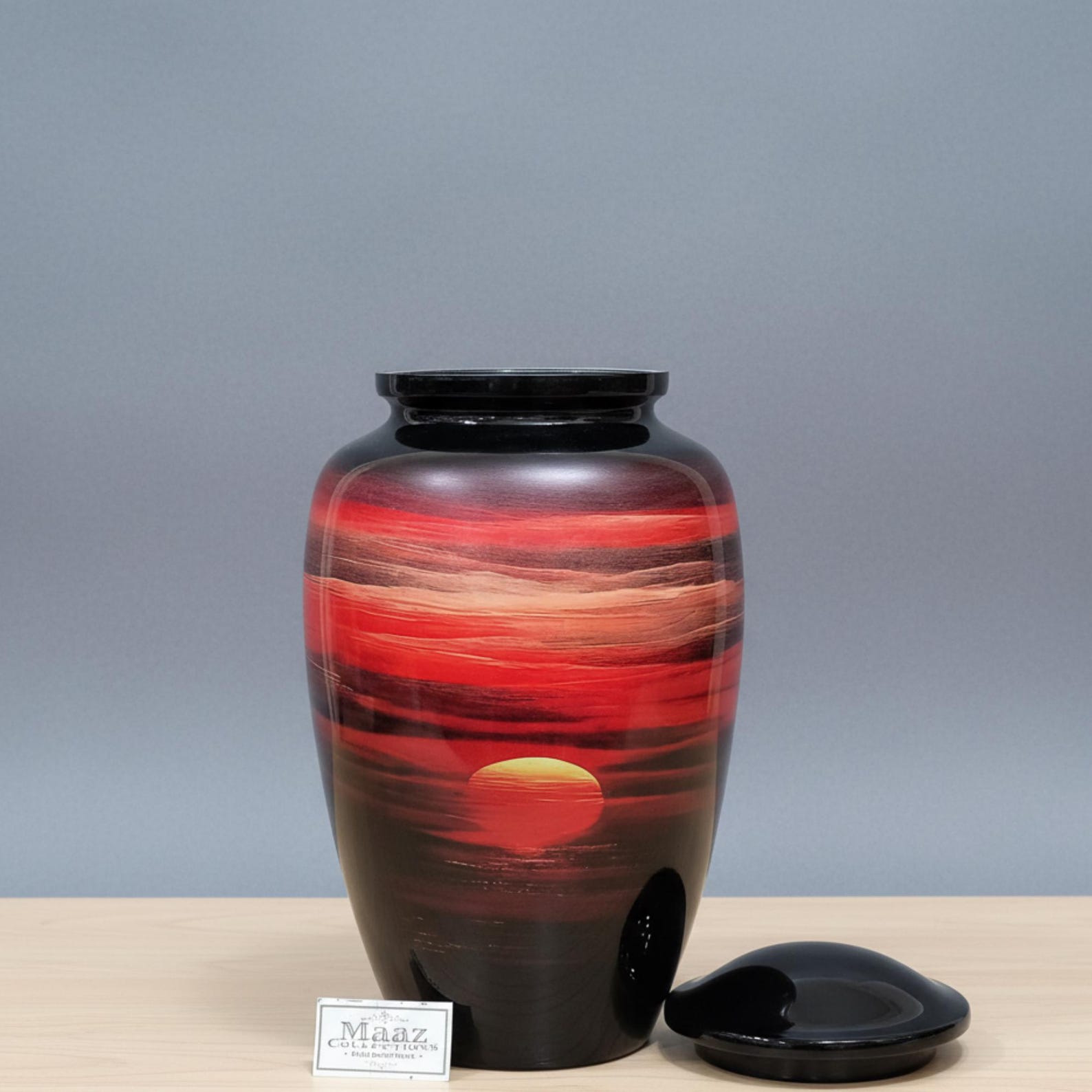 Sunset Cremation Urn for Adult Human Ashes | Handcrafted Aluminum ...