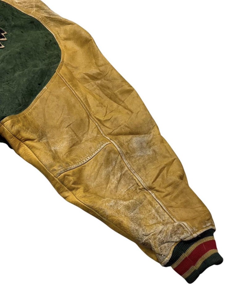 RARE!! Vintage Ice Fire 1953 Red Indian Pig Skin Leather Varsity Bomber ...