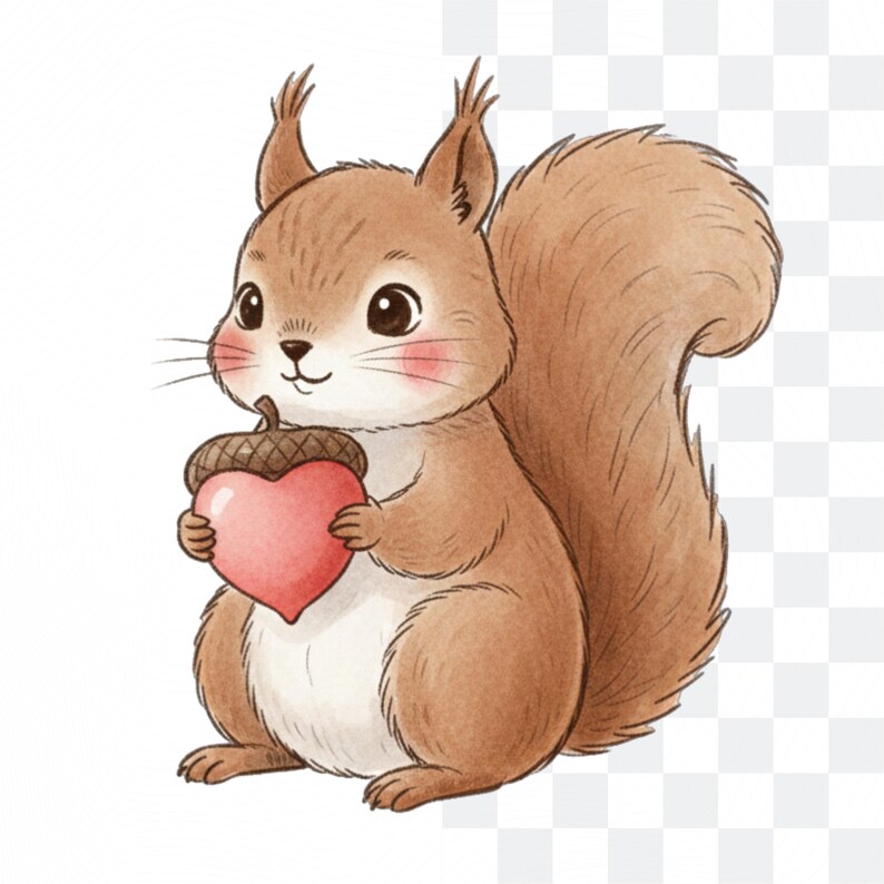 Valentine's Day Animals Clipart (digital Download 30 PNG), Sweet ...
