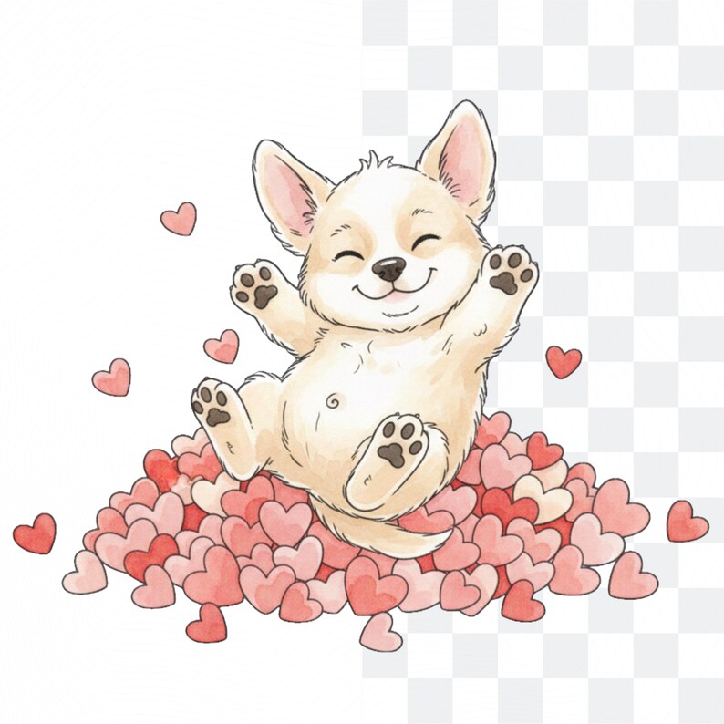 Valentine's Day Animals Clipart (digital Download 30 PNG), Sweet ...
