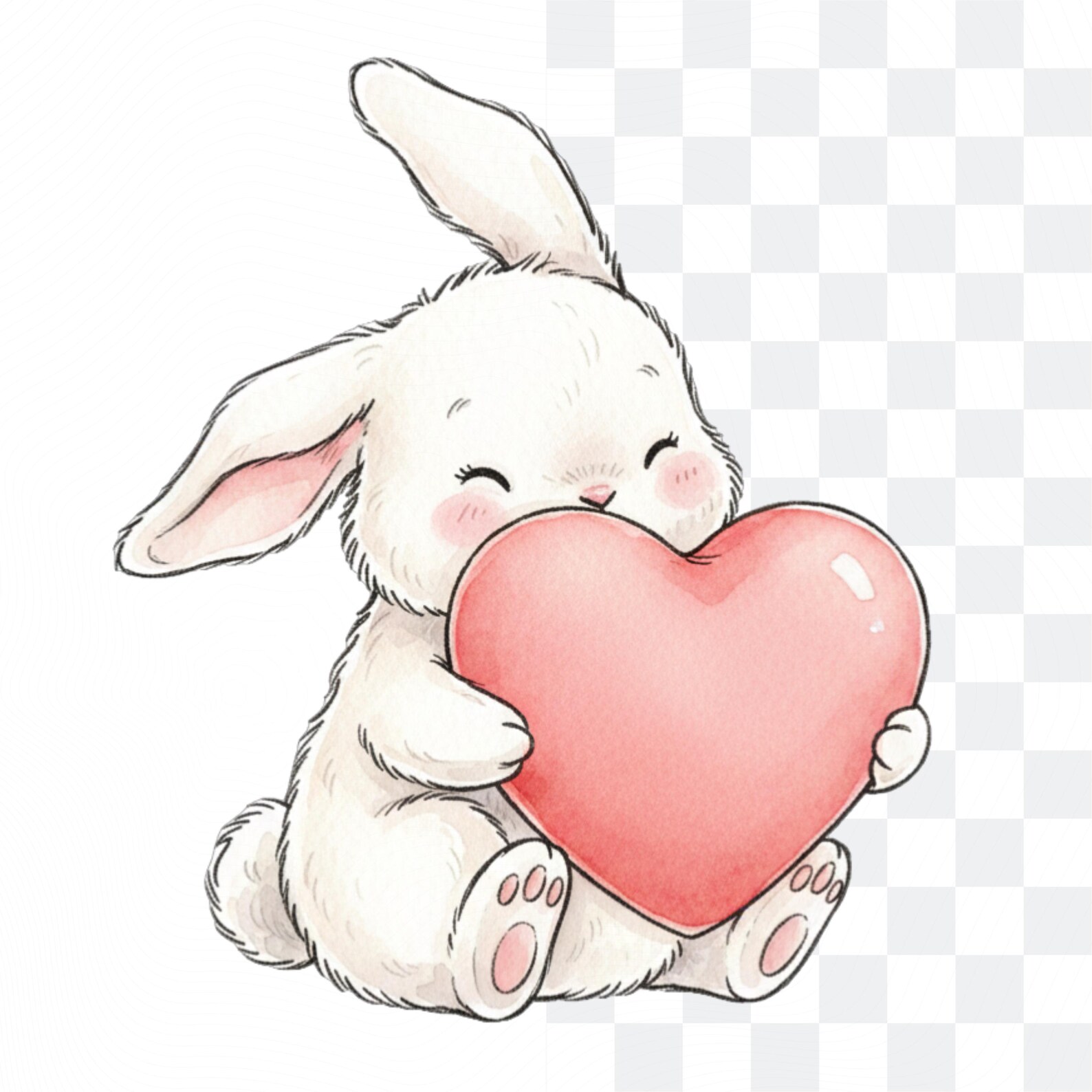 Valentine's Day Animals Clipart (digital Download 30 PNG), Sweet ...