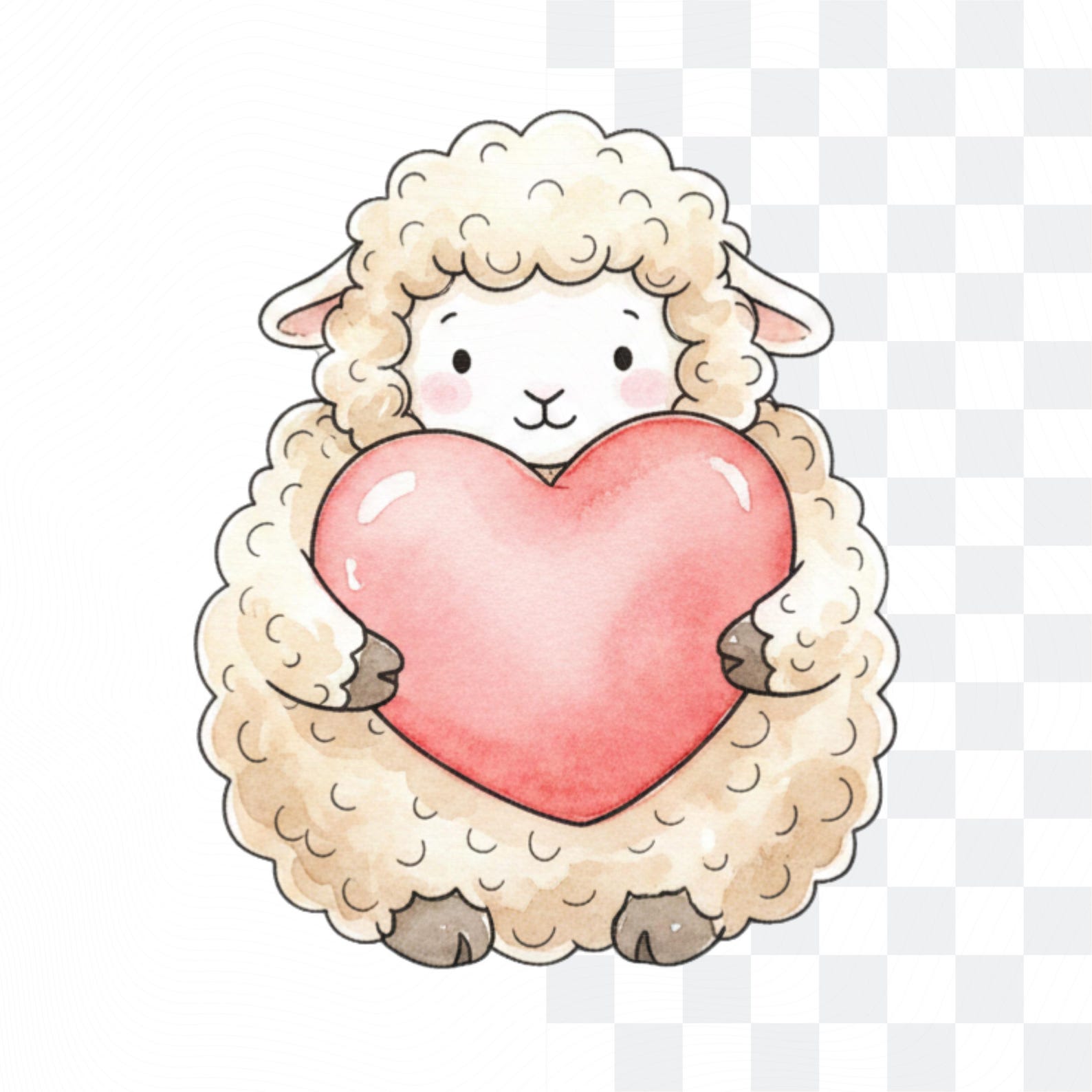 Valentine's Day Animals Clipart (digital Download 30 PNG), Sweet ...