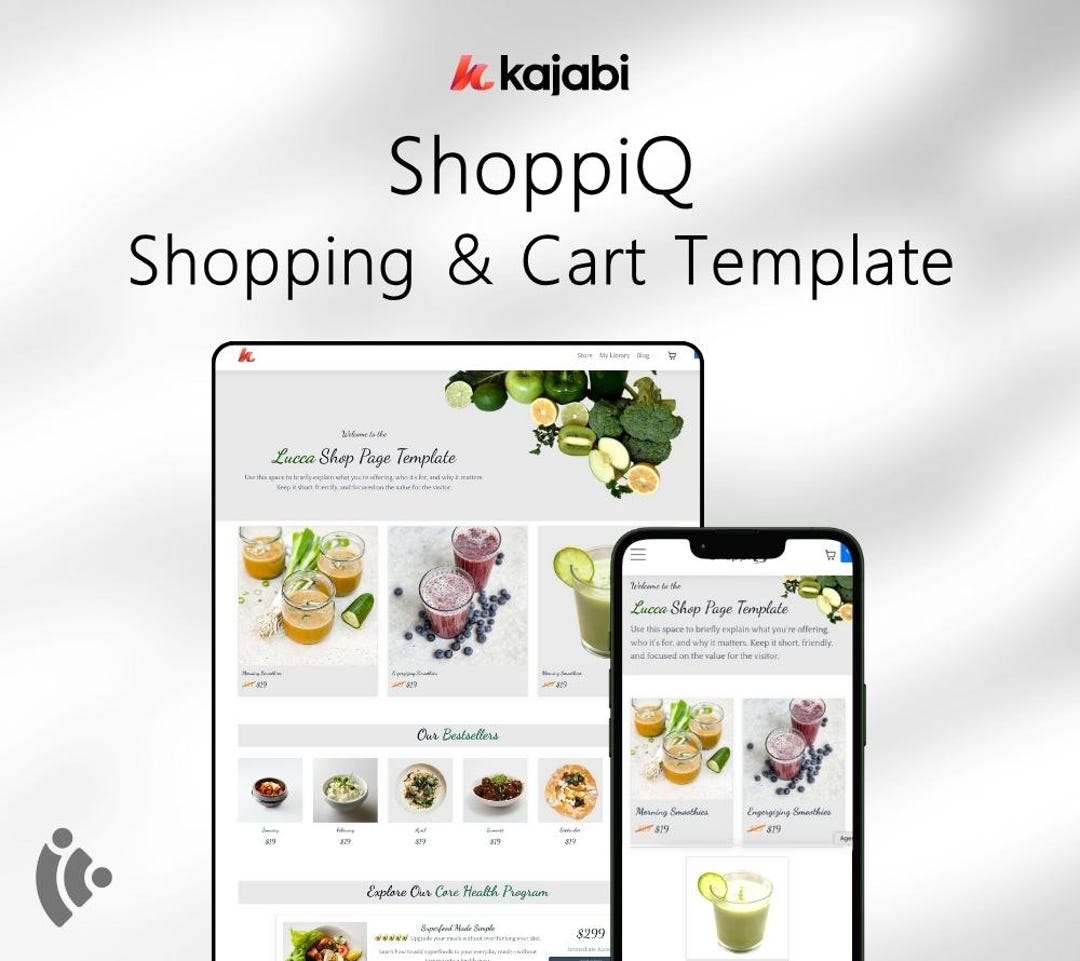 Shoppiq Kajabi Storefront Template | Lucca Theme - Etsy