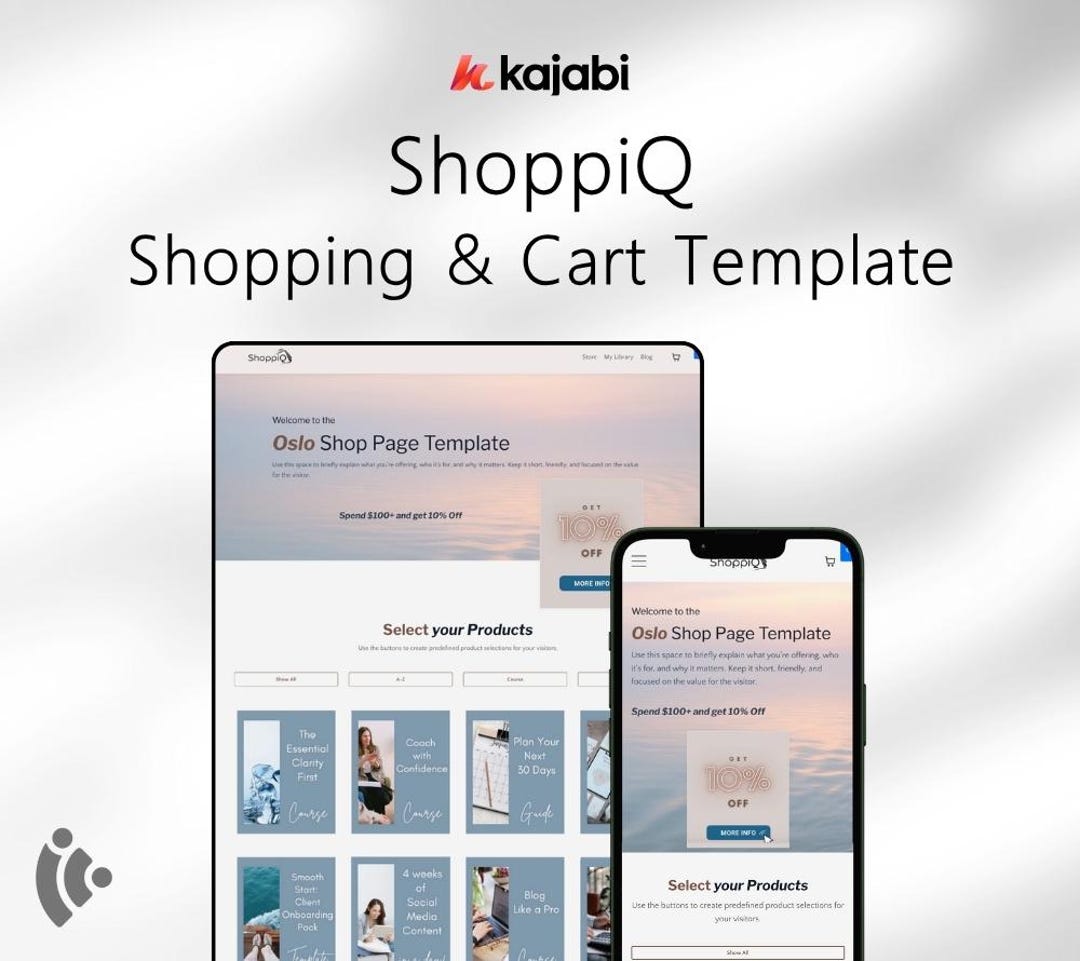 Kajabi Storefront Template | Shoppiq for Digital Products & Memberships ...