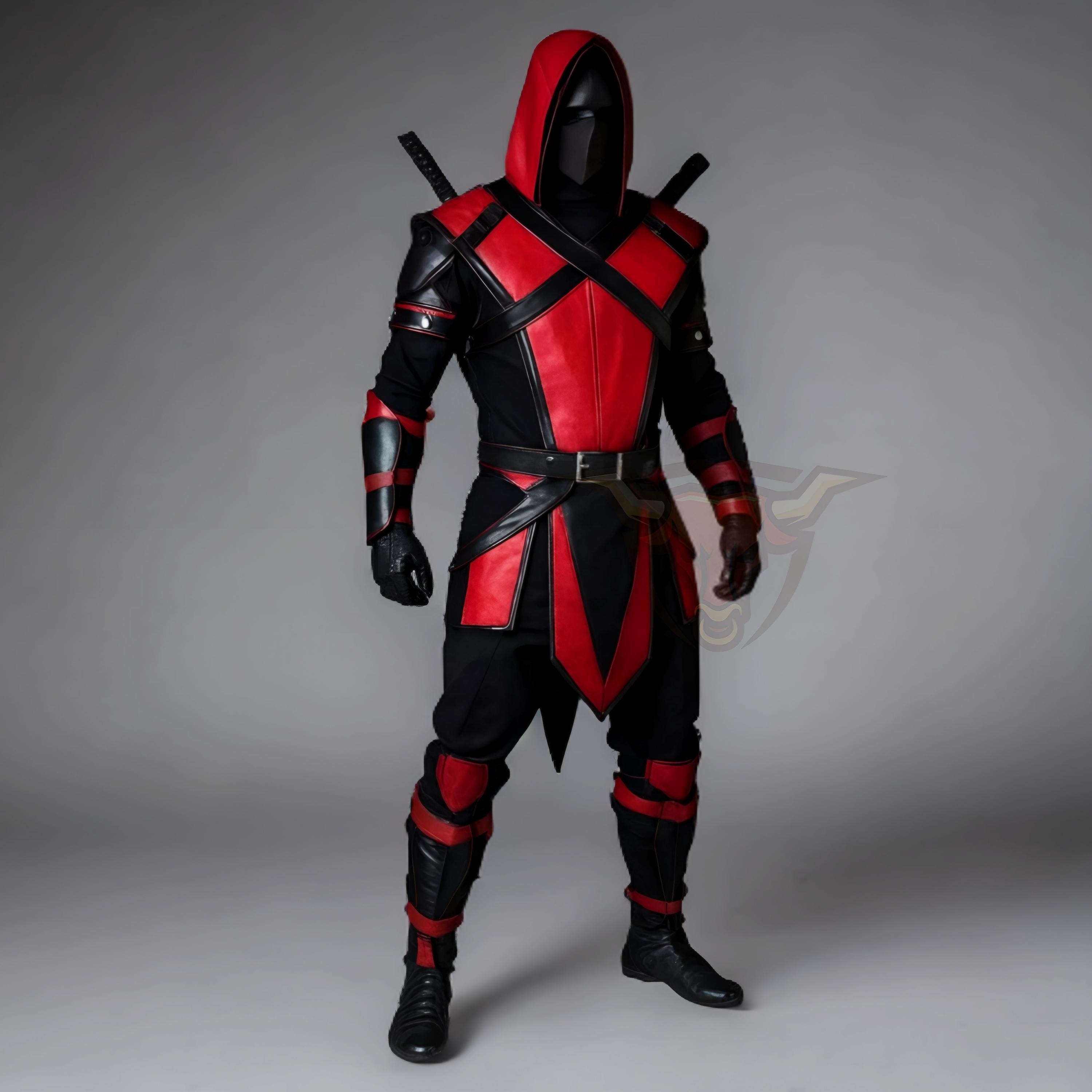 Custom Deadpool Inspired Cosplay Costume Red and Black Ninja Suit for ...