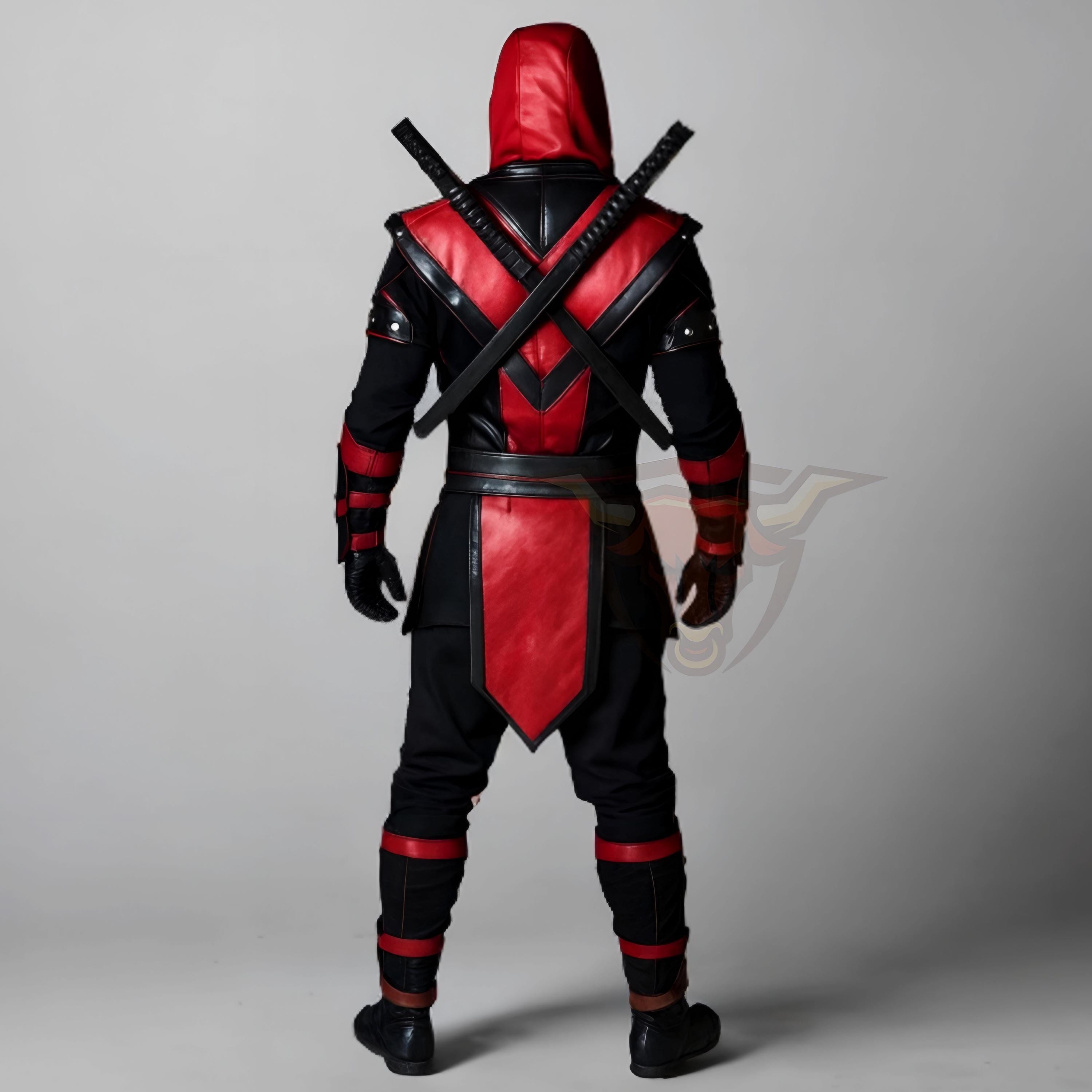 Custom Deadpool Inspired Cosplay Costume Red and Black Ninja Suit for ...