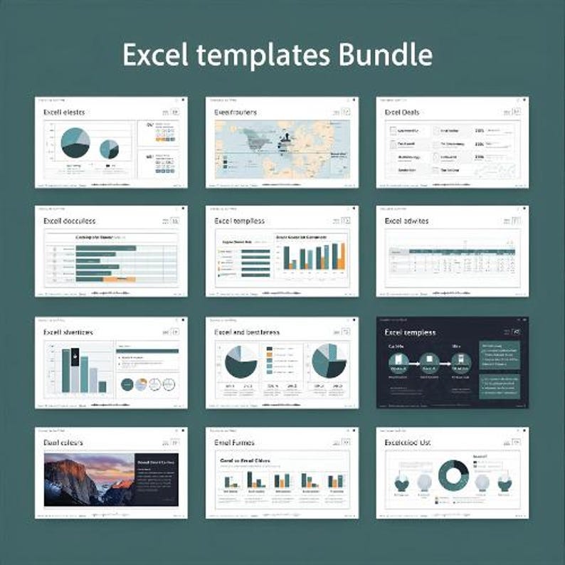 2000 Premium Excel Template Bundle | Business, Finance, Budget, Planner ...