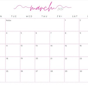 2026 Watercolor Calendar, Minimalist Monthly Planner (digital Download ...