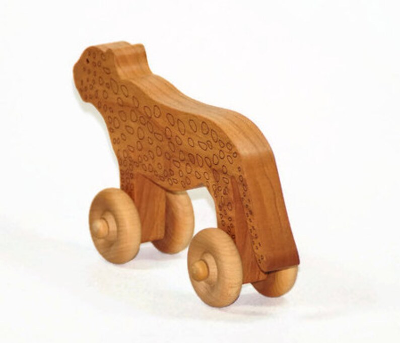 Wooden Toy Car Leopard Wood Car Toddler Toy Car | Etsy