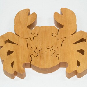 Wooden Crab Puzzle, Wooden Crab Toy, Crab Puzzle, Crab Toy, Baby Crab ...
