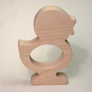Wooden Teether, Baby Wood Teether, Baby Chicken Teether for Easter ...