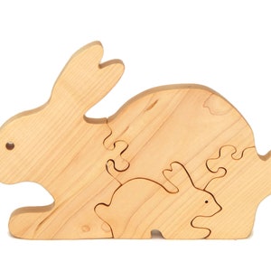 Wooden Easter Bunny Rabbit Animal Puzzle, Personalized Easter Gift - Etsy