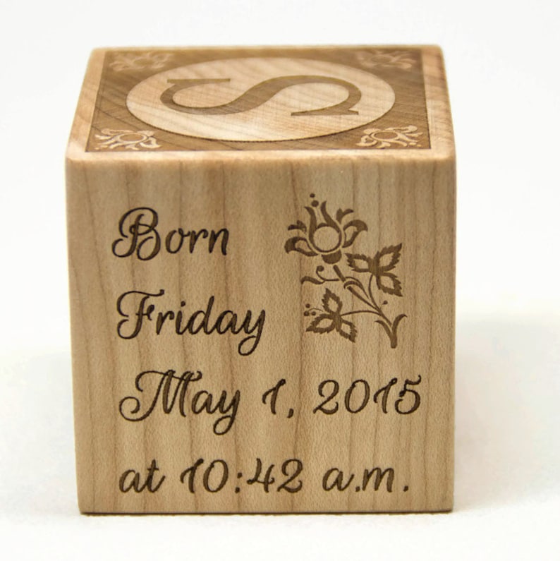 Wooden Baby Block Baptism Gift Baby Shower Personalized - Etsy
