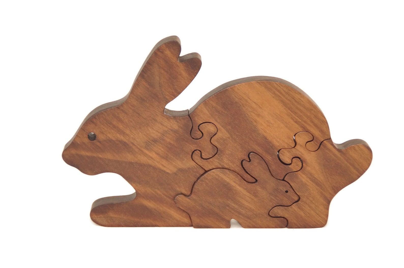 Wooden Easter Bunny Rabbit Animal Puzzle Personalized Easter - Etsy
