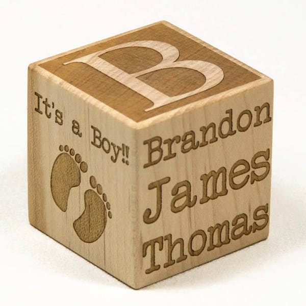 Wooden Baby Blocks - Etsy