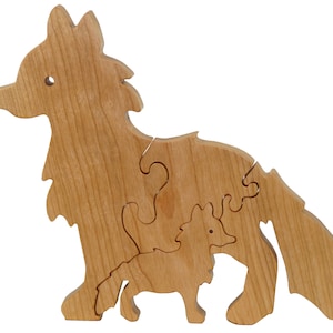 Wooden Fox Puzzle, Wooden Fox Toy, Fox Puzzle, Fox Toy, Personalized ...