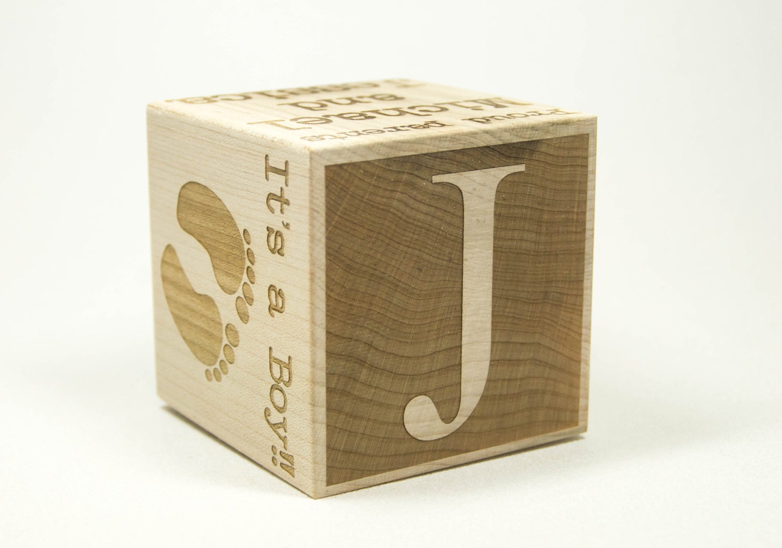 3 Personalized Name Block Engraved Wood Block Baby | Etsy