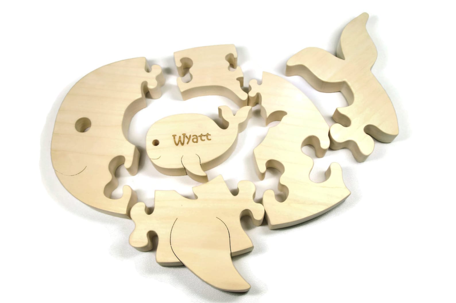 Holzpuzzle Wal Holztier Puzzle Holzspielzeug - Etsy.de