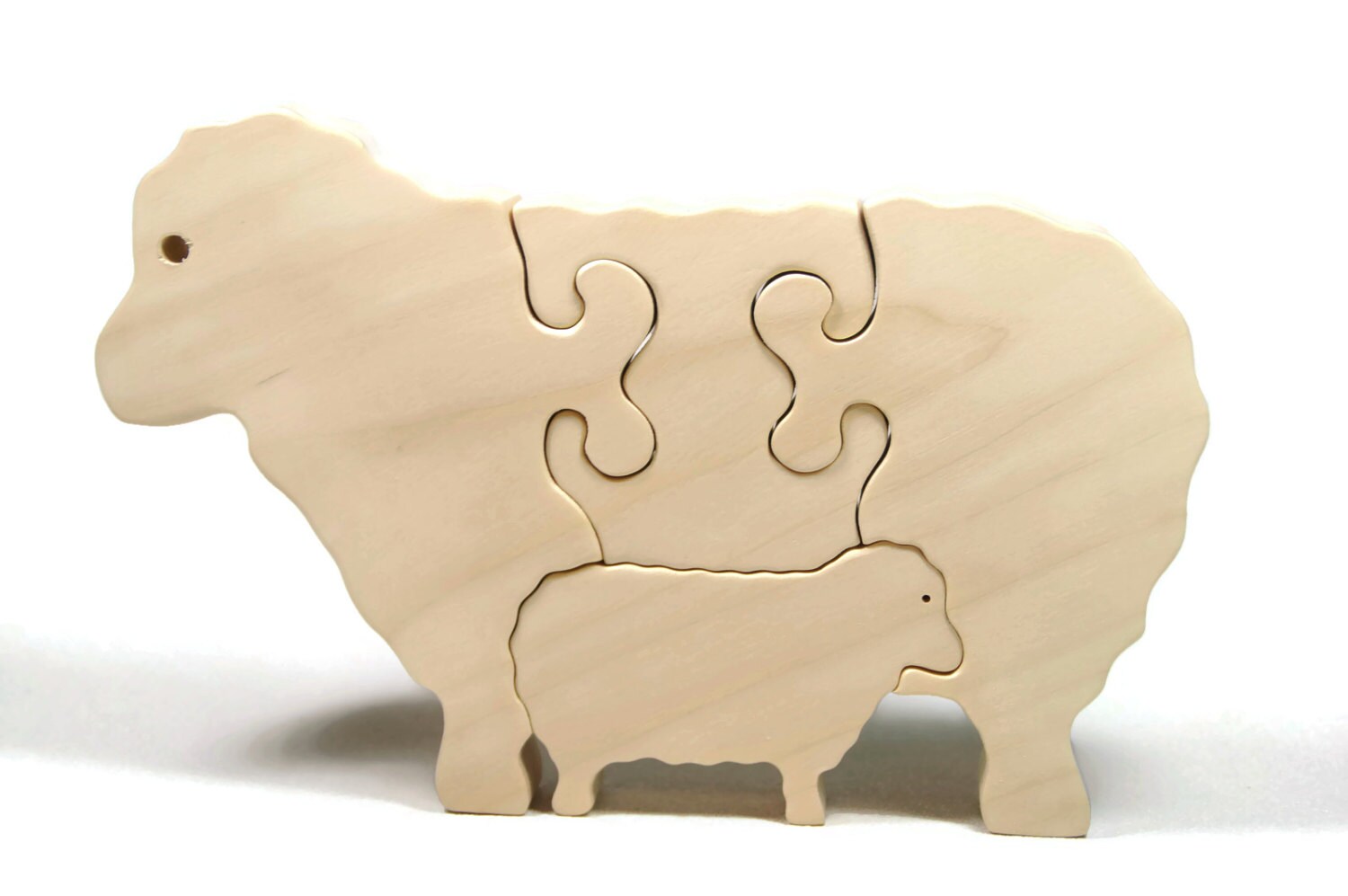 Wooden Puzzle Sheep Wooden Animal Puzzle Wooden Toy - Etsy