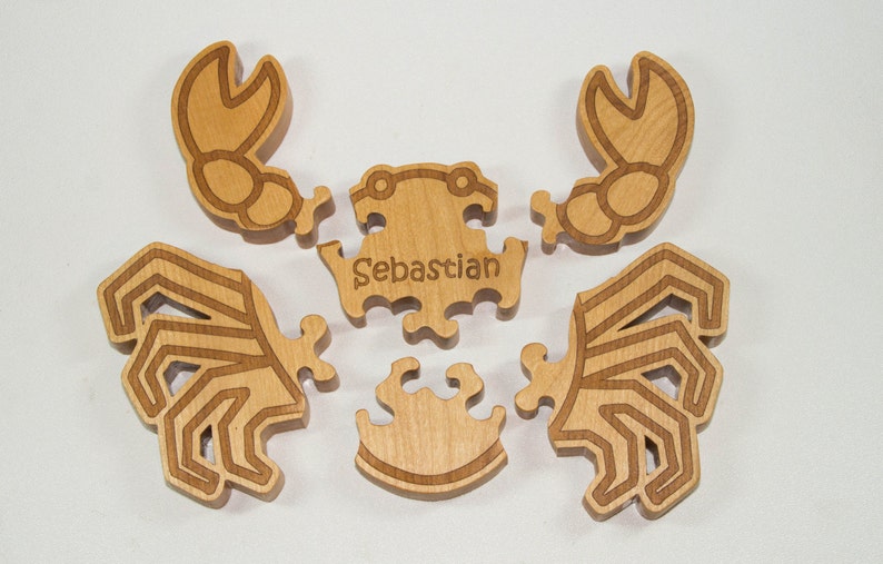 Wooden Crab Puzzle Wooden Crab Toy Crab Puzzle Crab Toy - Etsy
