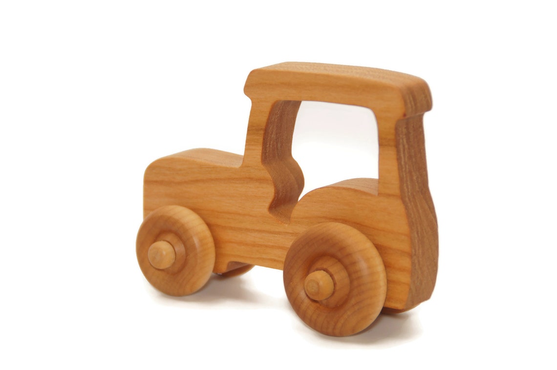 Wooden Tractor Push Toy | Etsy