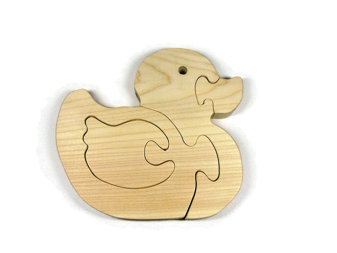 Wooden Duck Puzzle Wooden Duck Toy Duck Puzzle Duck Toy | Etsy