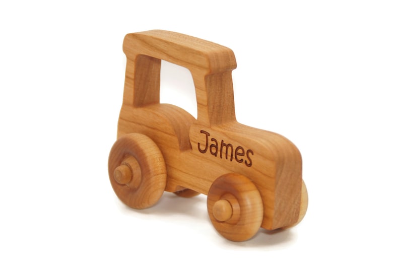 Wooden Tractor Push Toy | Etsy