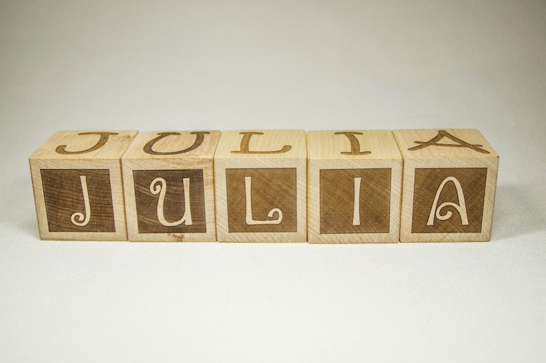 Personalized Wood Name Blocks Letter Custom Blocks for - Etsy