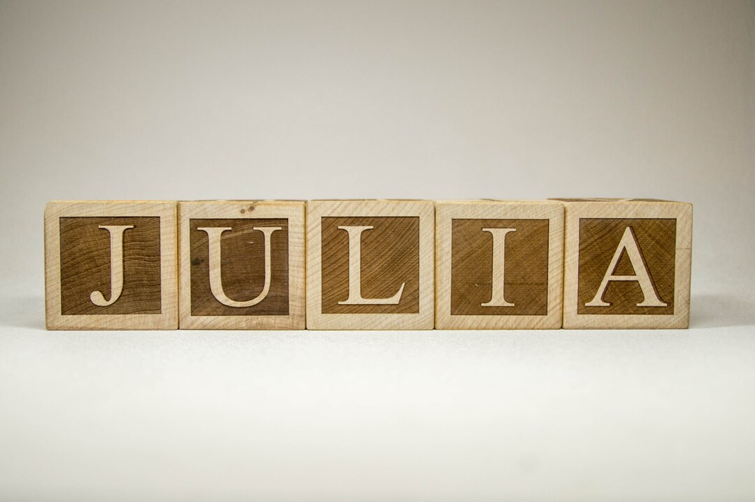 Personalized Wood Name Blocks Letter Custom Blocks for Nursery, Baby ...