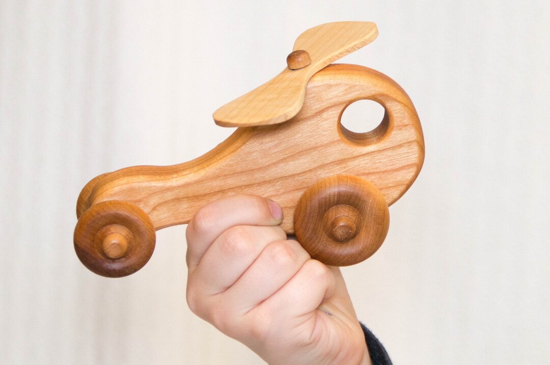 Personalized Wooden Toy Helicopter, Handmade Cherry Wood Baby Gift - Etsy
