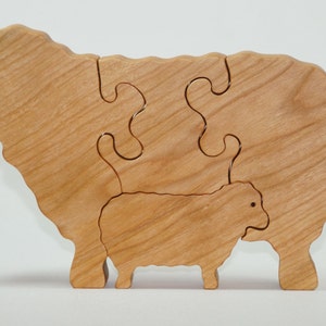 Wooden Sheep Puzzle, Wooden Sheep Toy, Sheep Puzzle, Sheep Toy, Wooden ...