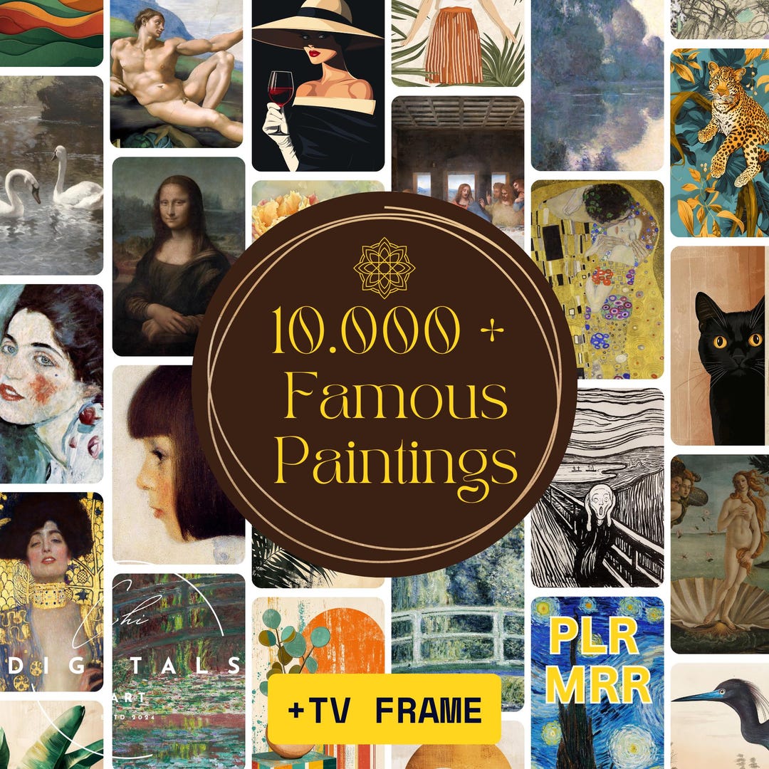 10K+ Famous Paintings Art Print Mega Bundle | Resale Rights (digital ...