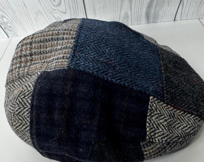 Mucros Weavers Workshop Tweed Patch Cap Medium 100% Wool Tweed Hat ...