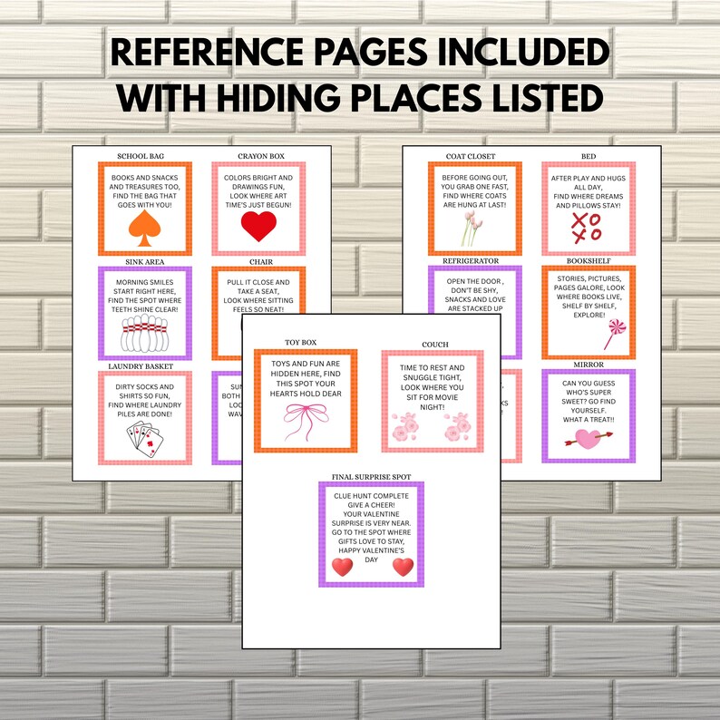 Valentines Day Scavenger Hunt for Kids , Printable Pdf : ( Digital ...