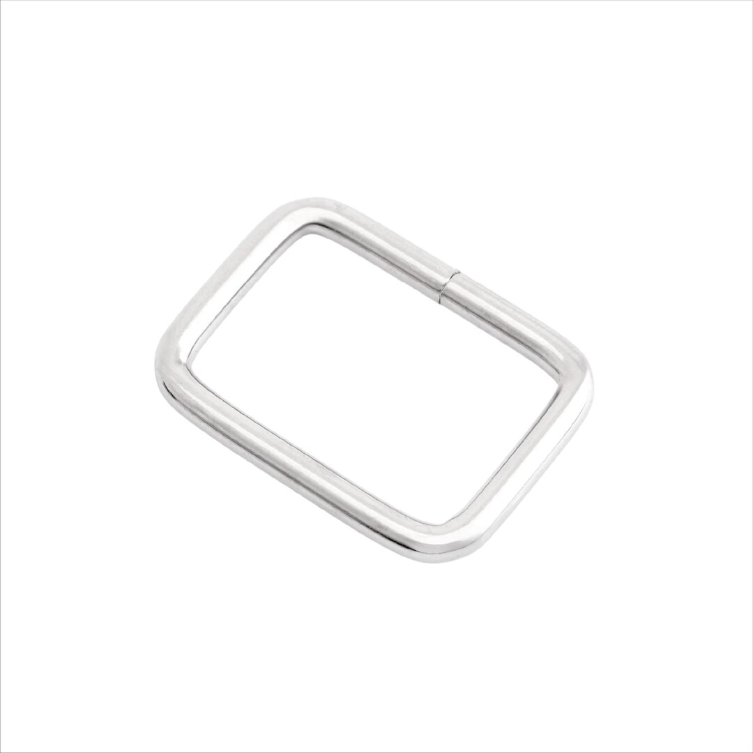 Silver Rectangle Metal Rings (21x26mm) - 10 Pcs Bag Hardware - Etsy
