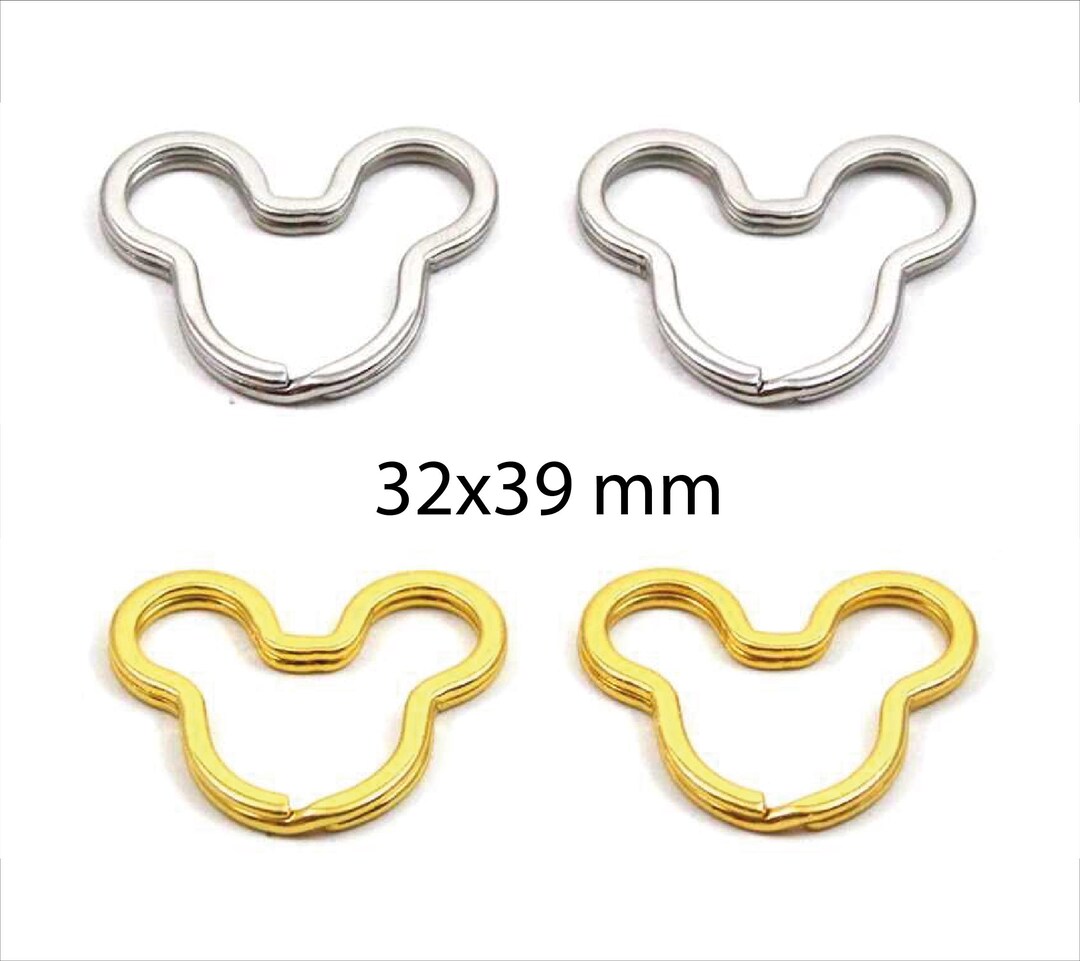 Mickey Mouse Key Rings - Gold/silver Plated Split Rings (10pcs) - Etsy