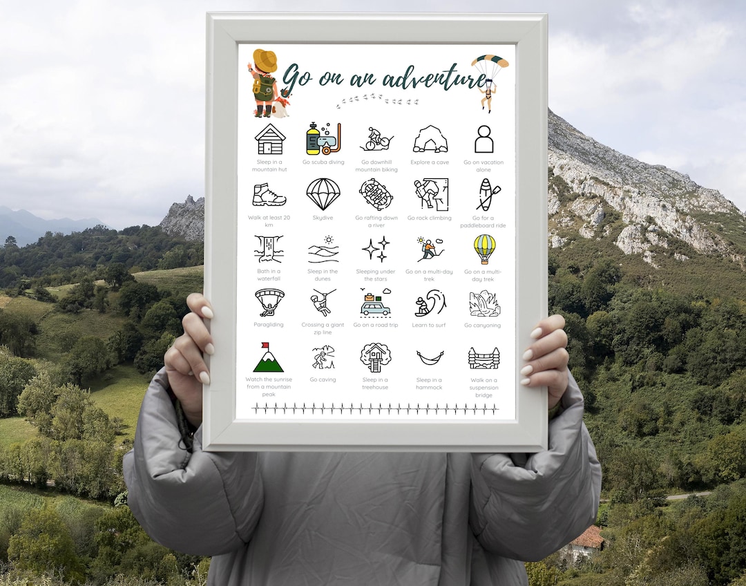 EN - Adventure Coloring Bucket List | 25 Outdoor Activities | Printable ...