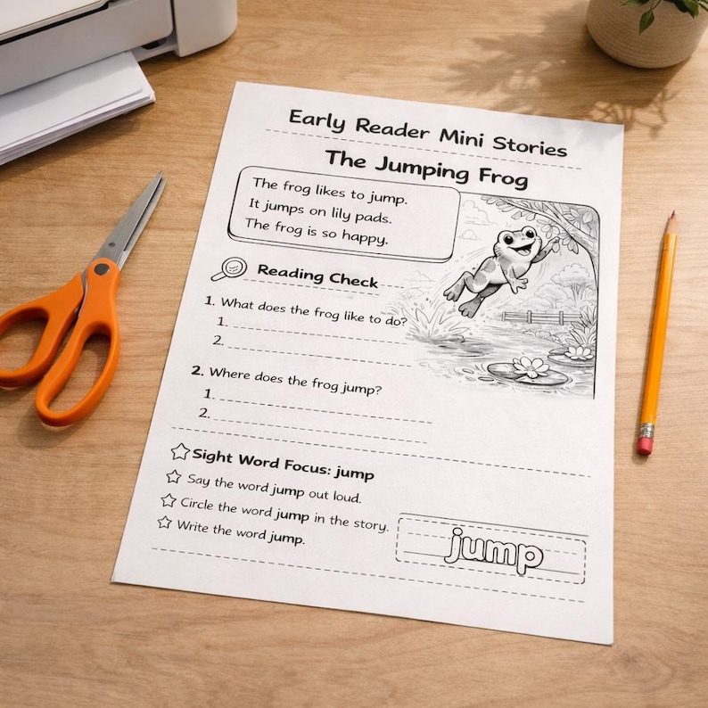 Early Reader Mini Stories, Sight Word Practice (PDF) - Etsy