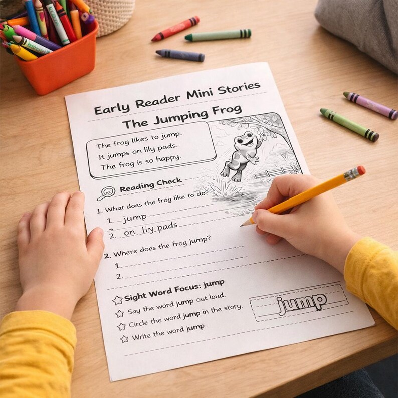Early Reader Mini Stories, Sight Word Practice (PDF) - Etsy