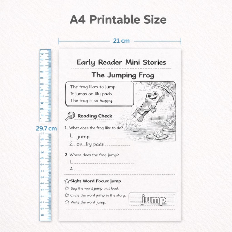 Early Reader Mini Stories, Sight Word Practice (PDF) - Etsy
