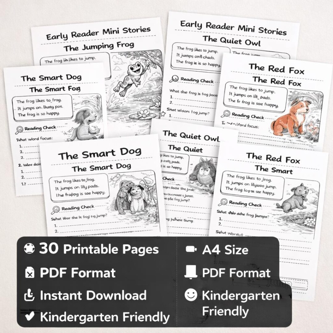 Early Reader Mini Stories, Sight Word Practice (PDF) - Etsy