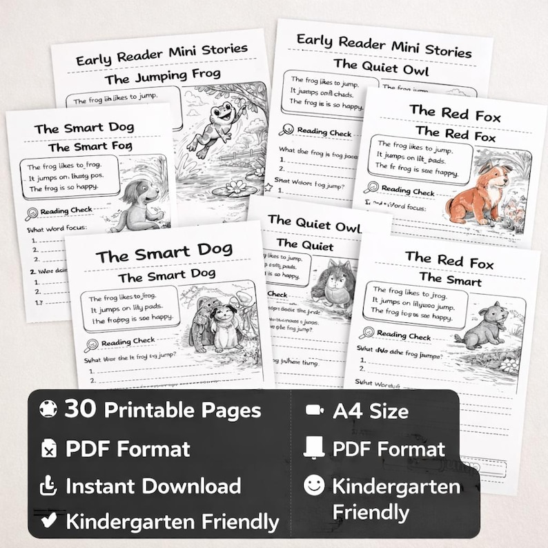Early Reader Mini Stories, Sight Word Practice (PDF) - Etsy