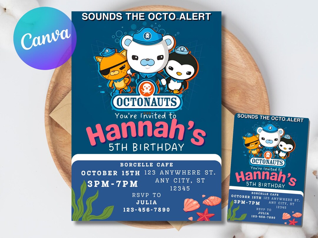Editable the Octonauts Birthday Invitation Template, Printable Birthday ...