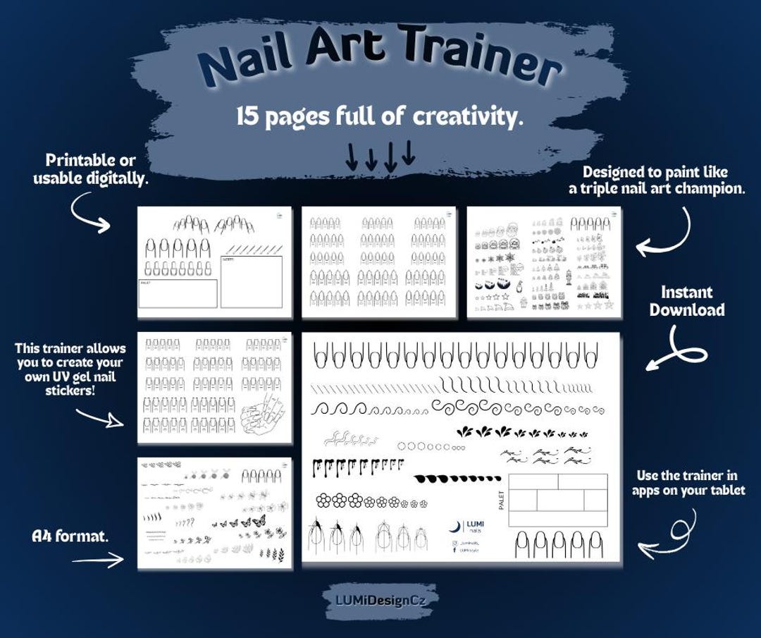 Nail Art Trainer – Printable PDF Digital Product for Beginners ...